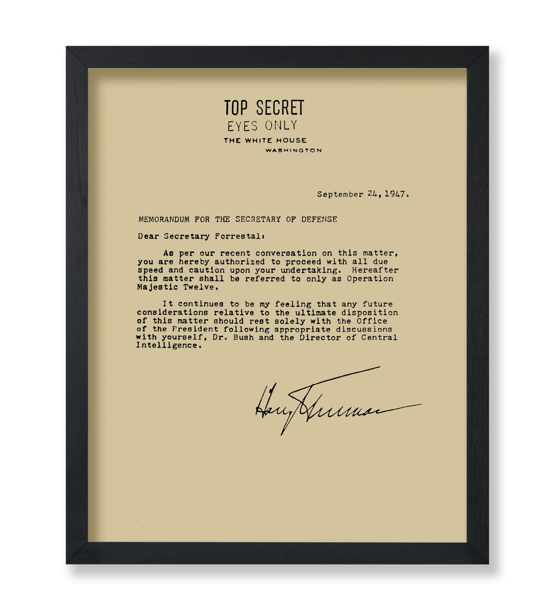 Amazon.com: Poster Master Vintage Memorandum For The Secretary Of ...