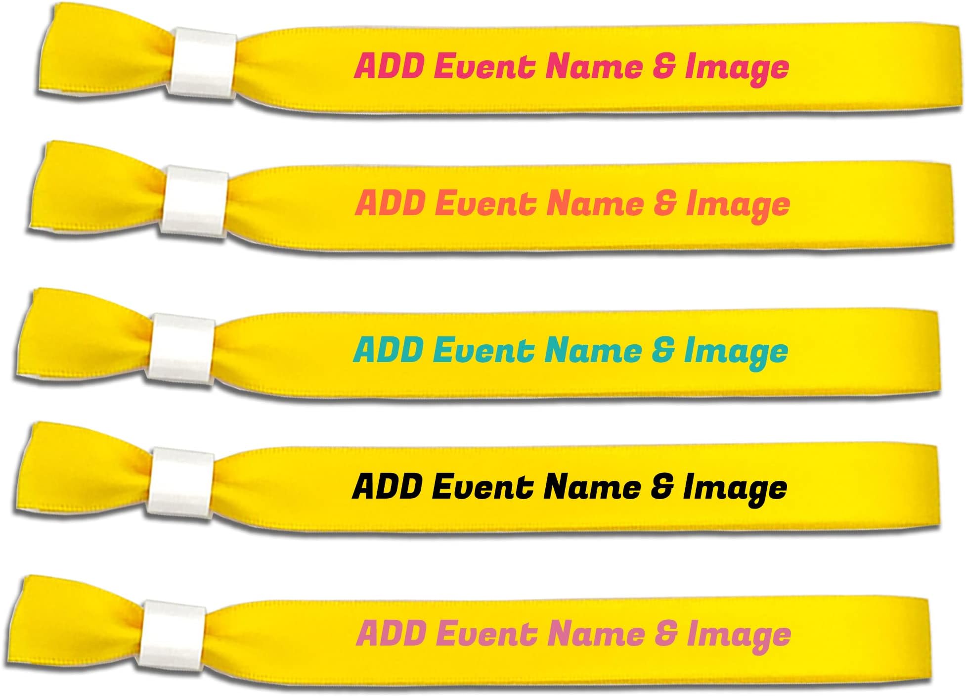 Amazon.com : 100 Pack Custom Cloth Wristbands for Events, Lightweight ...