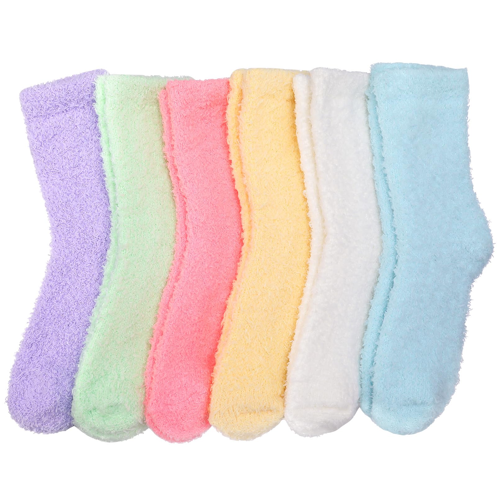 Zuimei 6 Pairs Fluffy Socks for Women Bed Socks Warm Socks Slipper ...