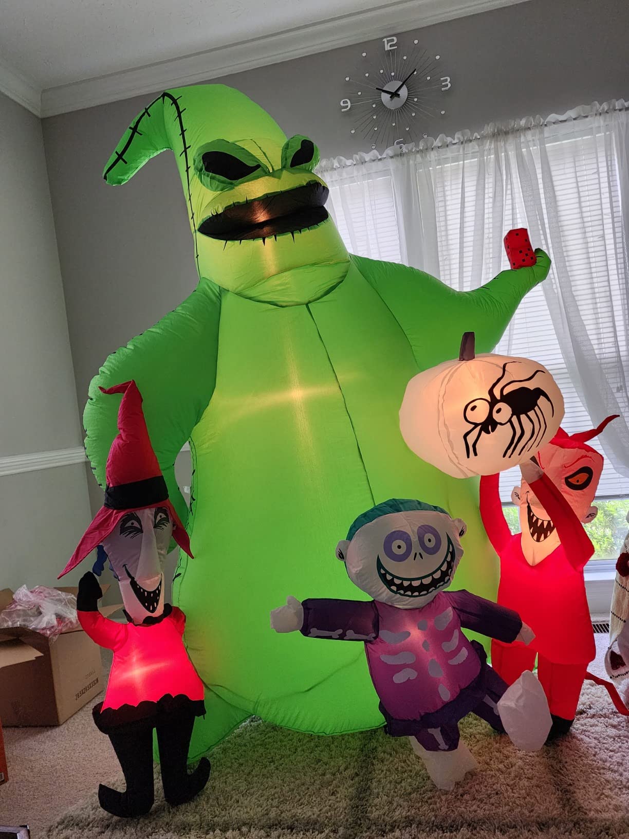 Gemmy Halloween Inflatable 7' Oogie Boogie Nightmare Before Christmas ...