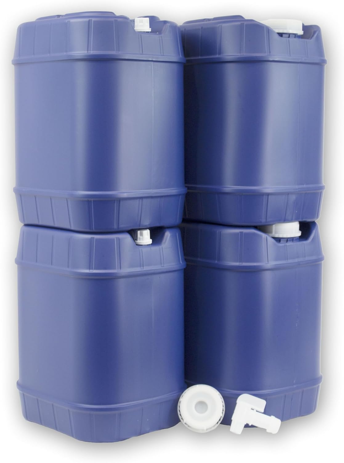 Amazon.com : Aguaprep 5-Gallon Stackable Water Storage Containers, 5 ...