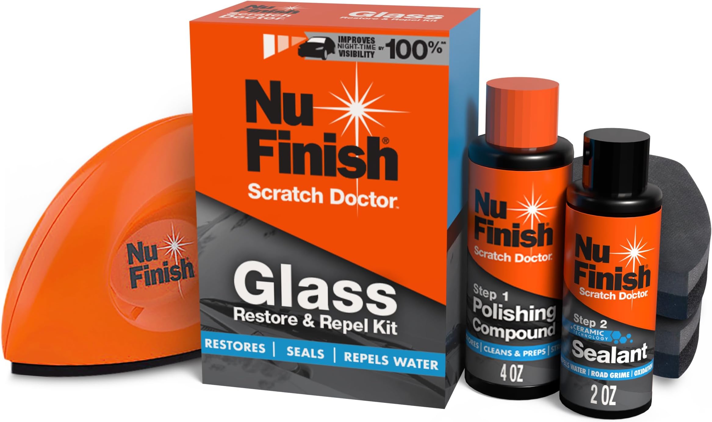 Amazon.com: Nu Finish Glass Restore & Repel Kit, Two Step Regimen for ...