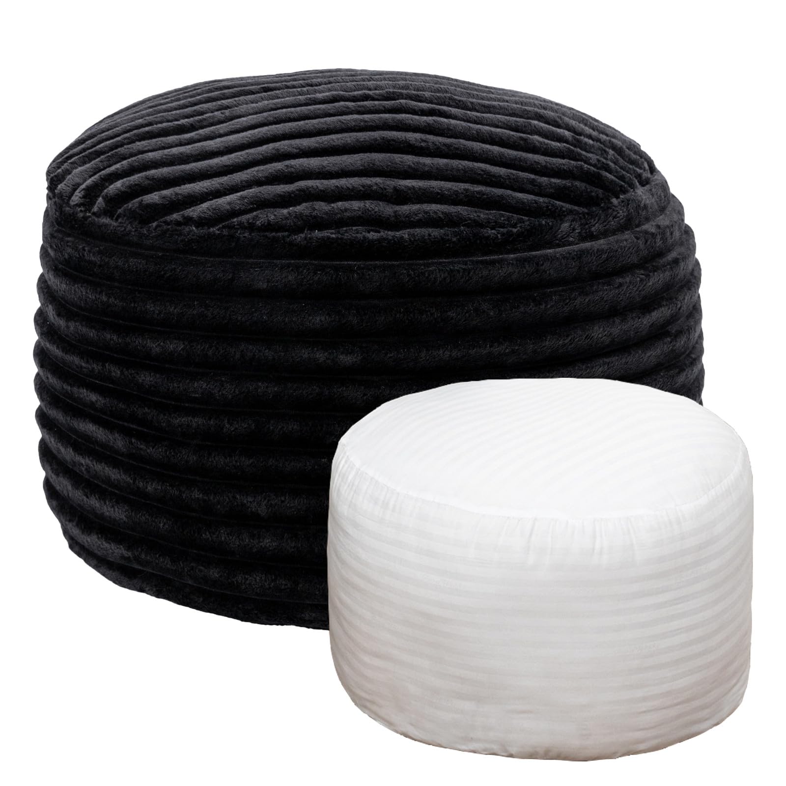 Asuprui Pouf Ottoman Stuffed,Footstool, Floor Pouf, Foot Rest,20x12 ...