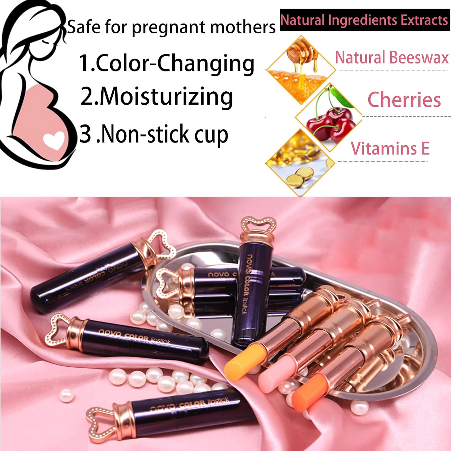 3 Pcs Color Changing Lipstick Lip Balm, KTouler Magic Lipstick Lip Tint ...