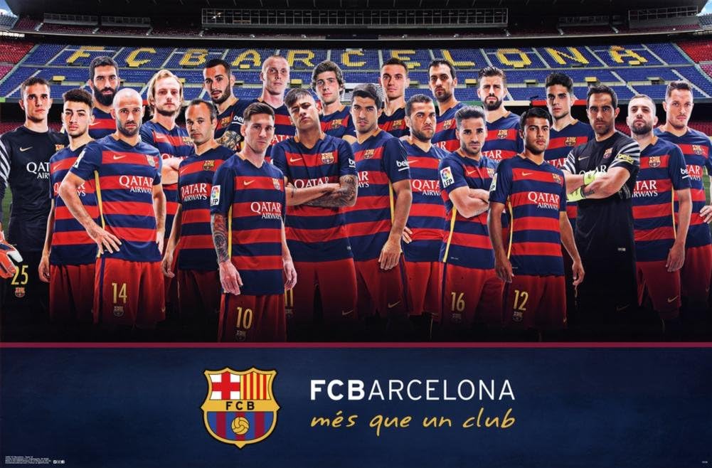 Amazon.com: Trends International FC Barcelona Team Wall Poster 22.375 ...