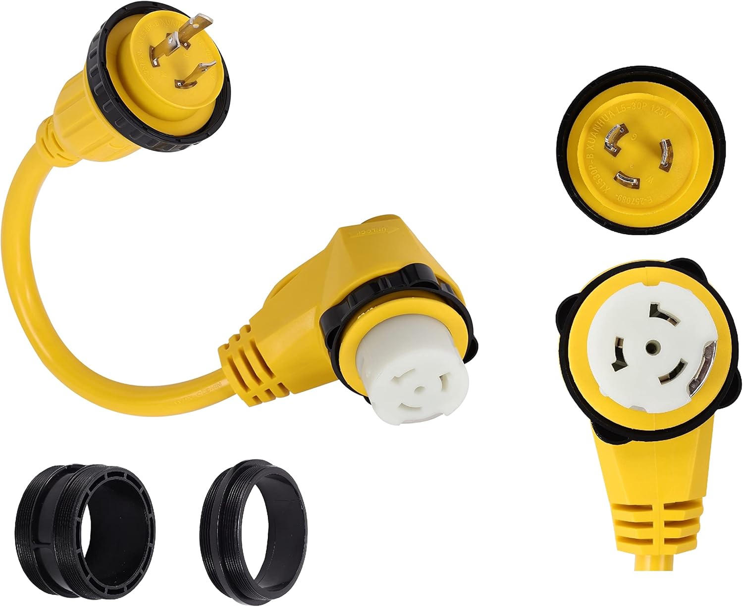 Amazon.com: ONETAK L5-30P to SS2-50R 1.5FT Right Angle 90 Degree 120V ...