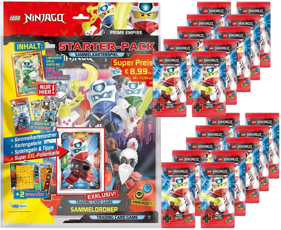 Blue Ocean Lego Ninjago Series 5 Trading Cards - 1 Starter + 20 ...