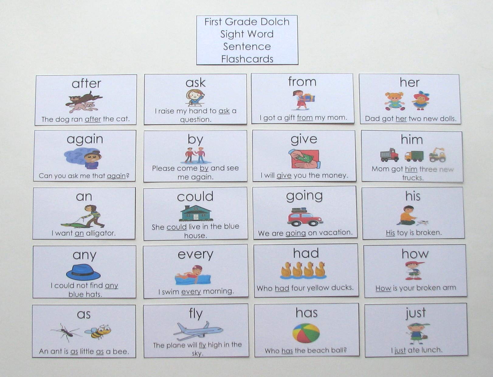 Buy Teacher Made Learning Resource Dolch First Grade Word Sentences ...