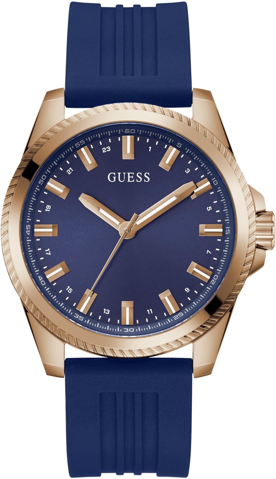 GUESS Men Blue Round Stainless Steel Dial Analog Watch- GW0639G3 ...