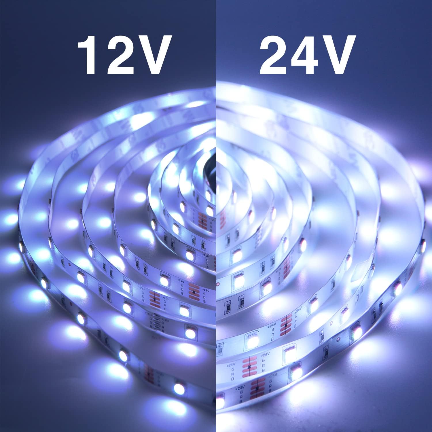 Buy VOLIVO Led Strip Lights 130ft 24V, Smart Bluetooth RGB App ...