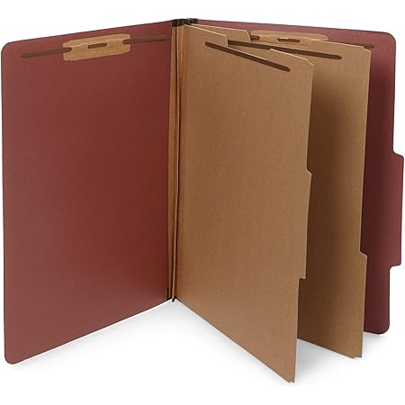 Amazon.com : 10 Legal Size Classification Folders - 2 Divider - 2 Inch ...