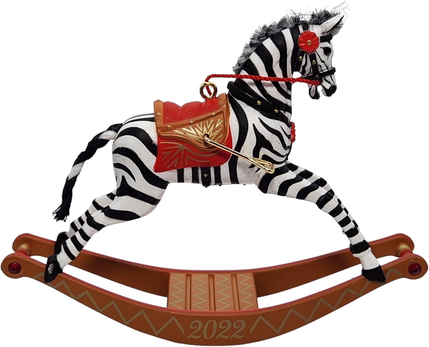 Hallmark 2022 Zebra Rocking Horse Special Edition Ornament