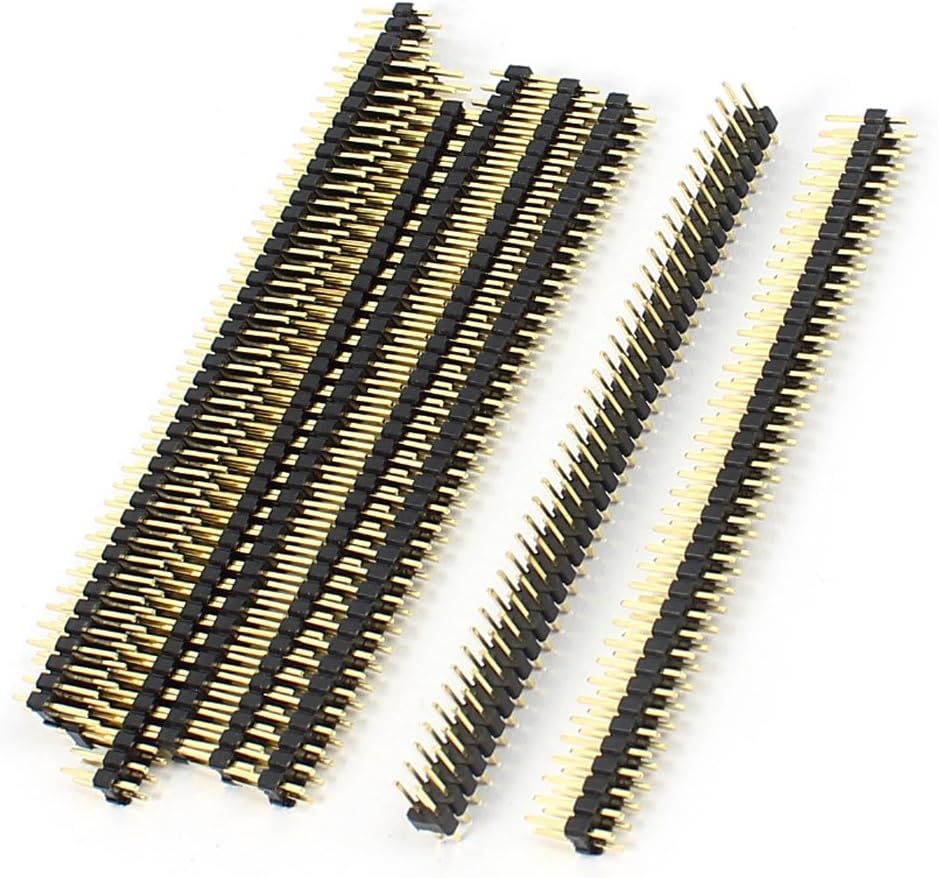 Amazon.com: uxcell 9Pcs PBC 2x40Pin 2.54mm Dual Row Straight Male ...