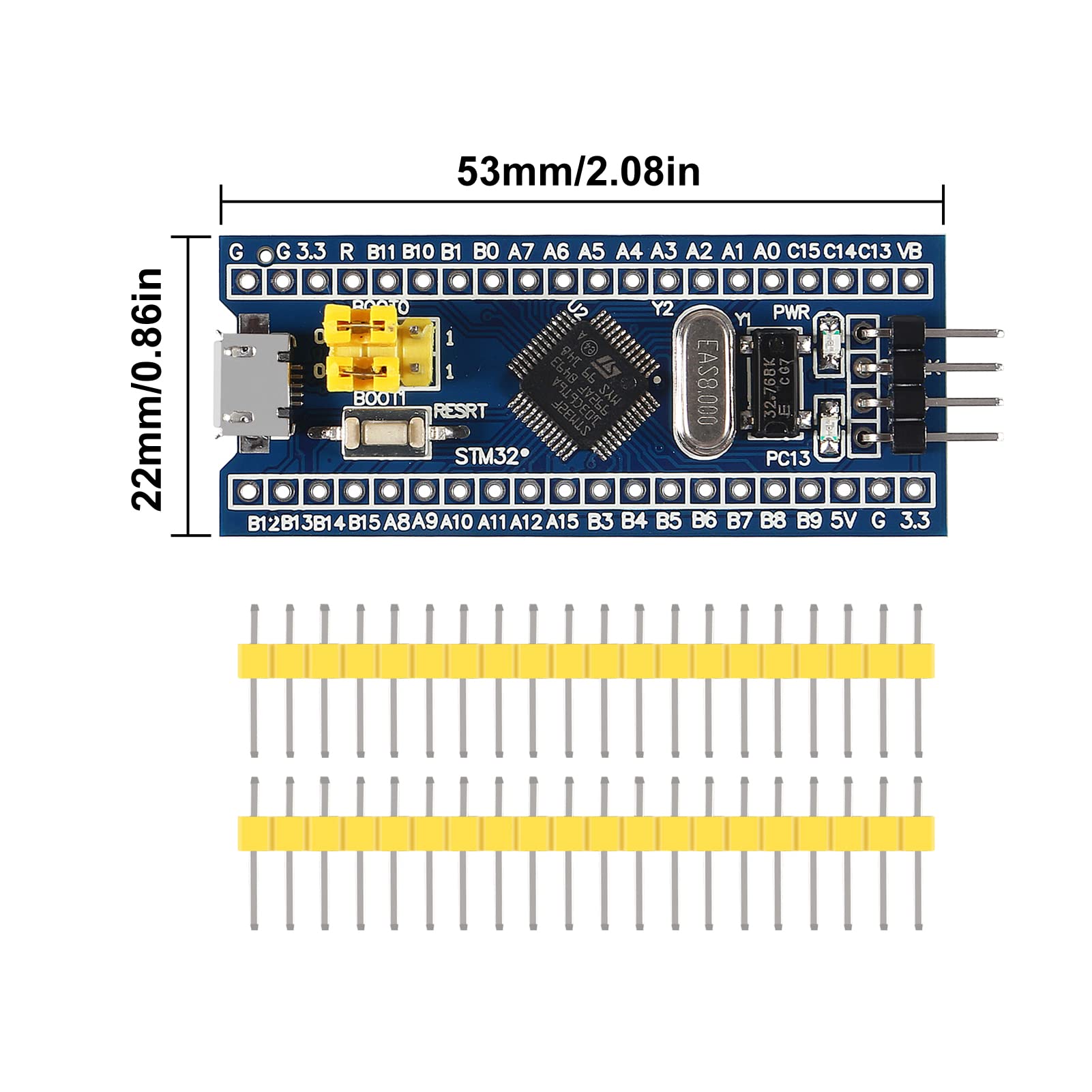 Snapklik.com : 3PCS STM32F103C6T6 ARM STM32 SWD Minimum System Board Micro USB Can Replace ...
