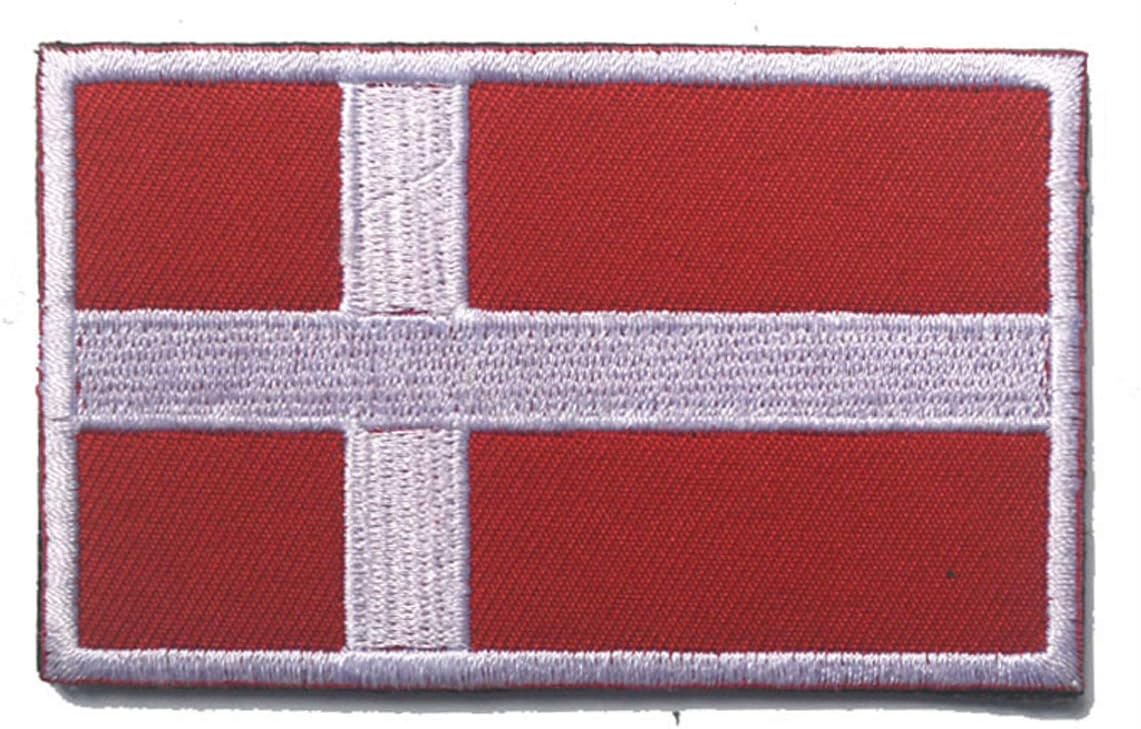 Amazon.com: GreatPlus Denmark Flag Patch Embroidered Military Tactical ...