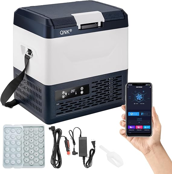 Amazon.com: QNK 16QT(15L) Portable Car Refrigerator 12 Volt Mini Fridge Compressor Freezer RV ...