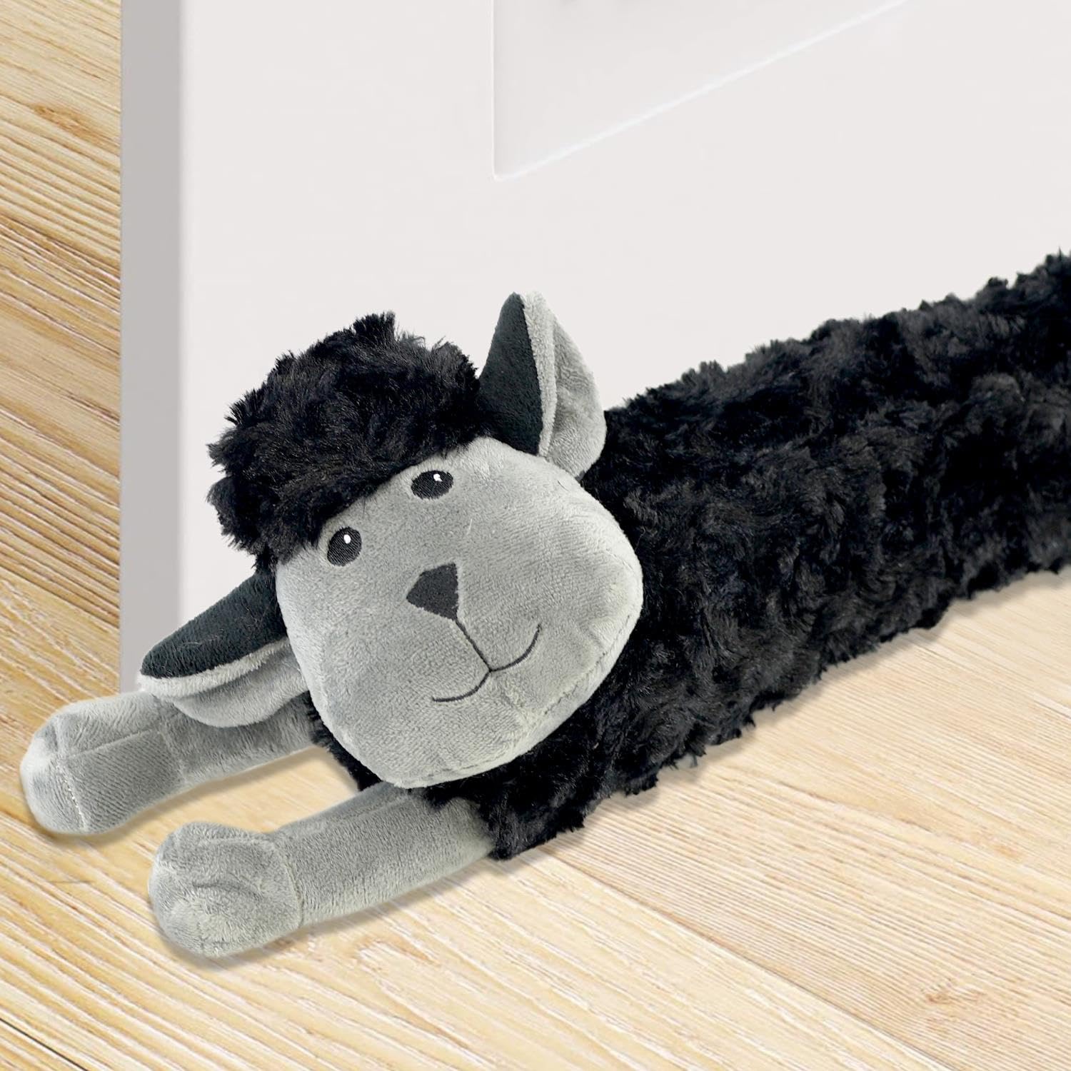 Novelty Door Draft Excluder Cushion Black Sheep Design - Door Wind ...