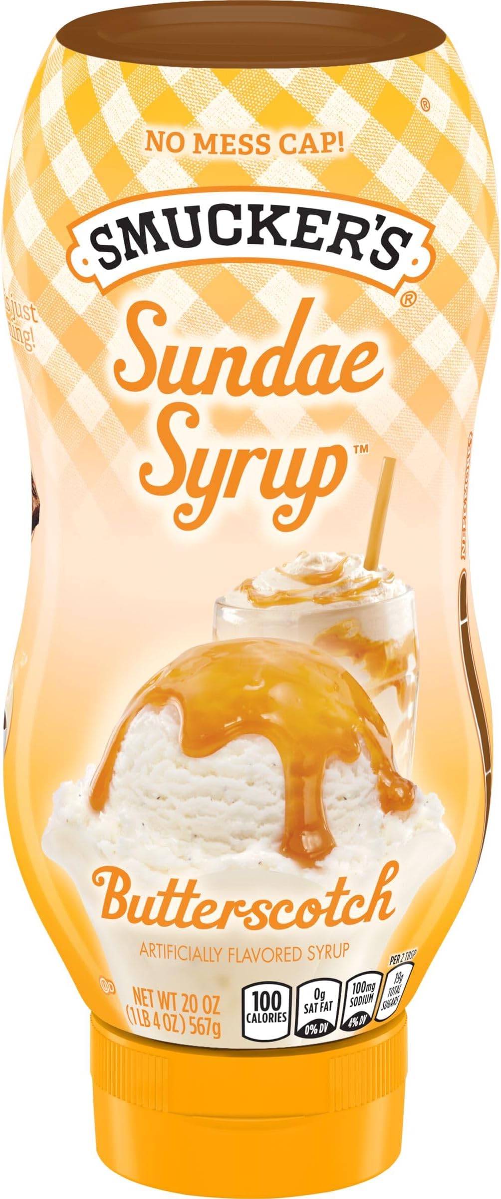 Amazon.com : Smucker's Sundae Syrup Butterscotch Flavored Syrup, 20 ...