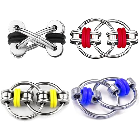 ZHjuju Flippy Chain Fidget,4 Pack Bike Chain Fidget Set Decompression ...