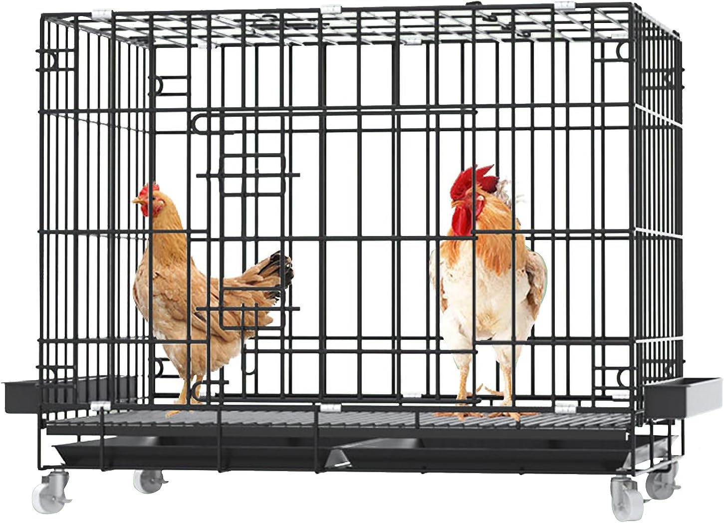 Amazon.com: Chicken Coop Metal Chicken Nesting Box Poultry Cage Hen Run ...