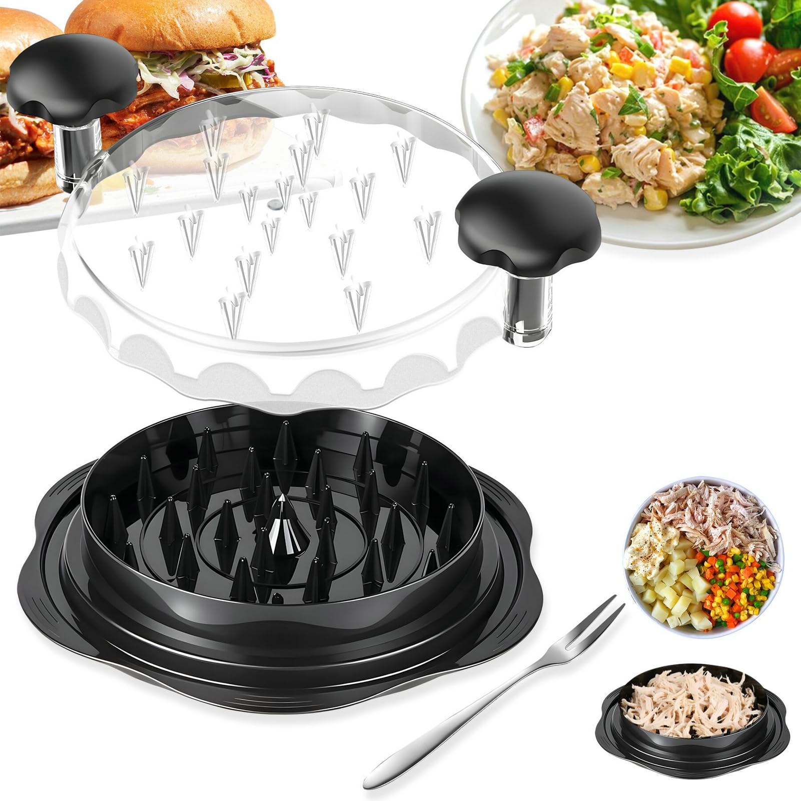 Amazon.com: Chicken Shredder, PEOUWNES Large Chicken Breast Shredder ...