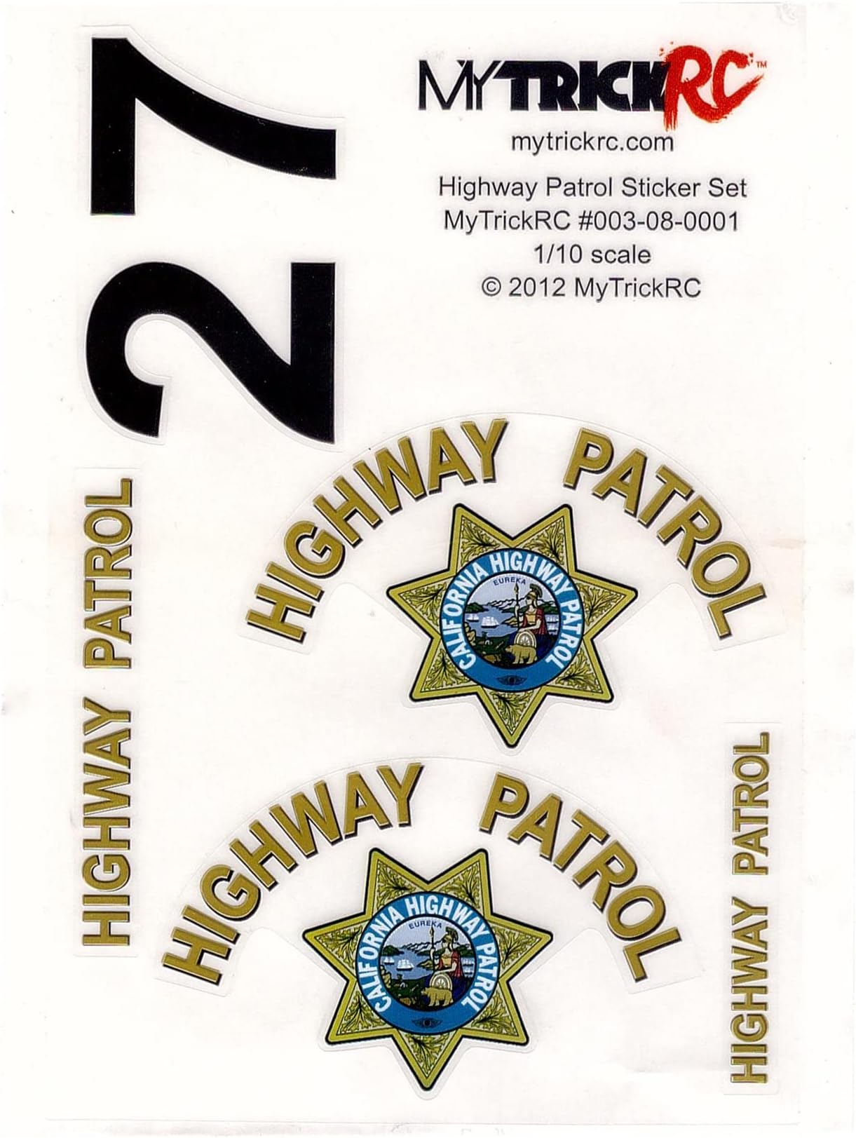 Amazon.com: Two Pack California Highway Patrol Seal Sticker Decal Self ...