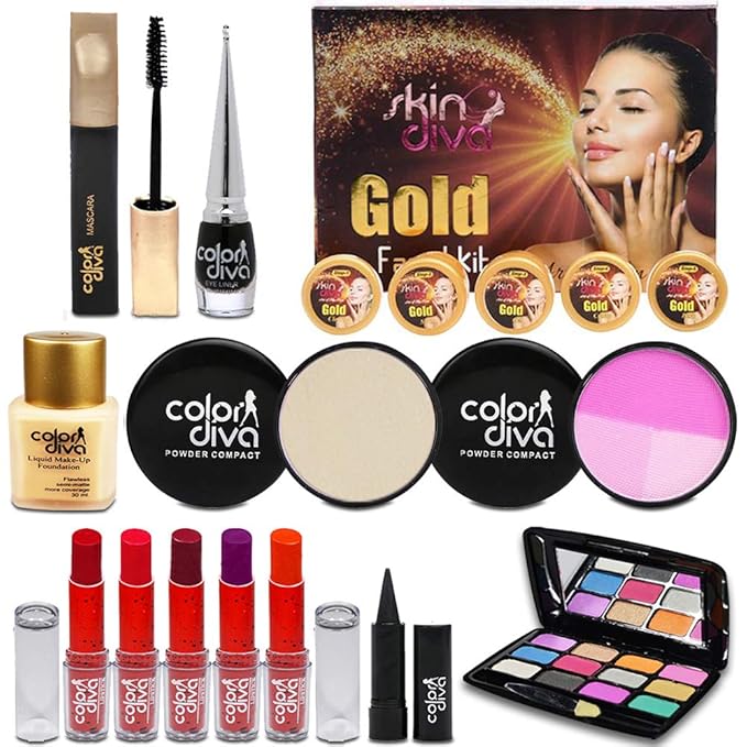 Color Diva Skin Diva Triple Facial Kit With Beauty Sepcial Combo Makeup ...