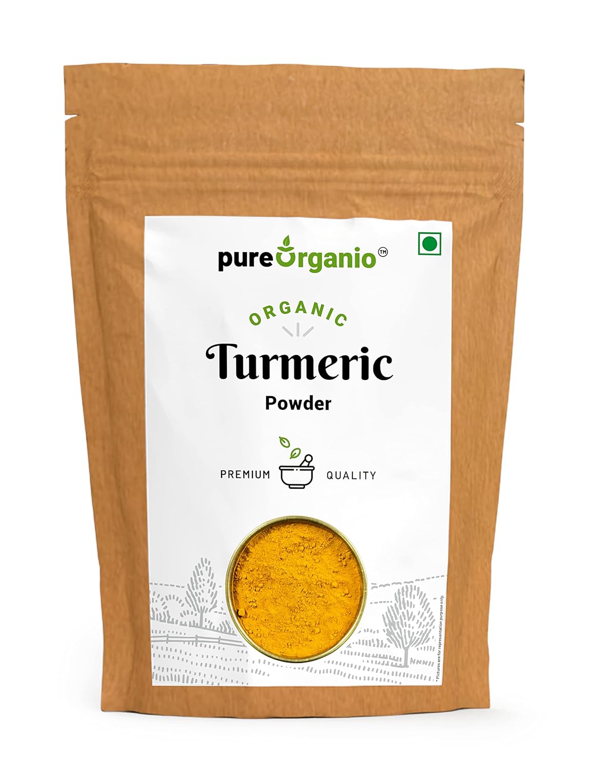 Pure Organio Organic Turmeric Powder, Haldi Powder Organic, Ideal for ...