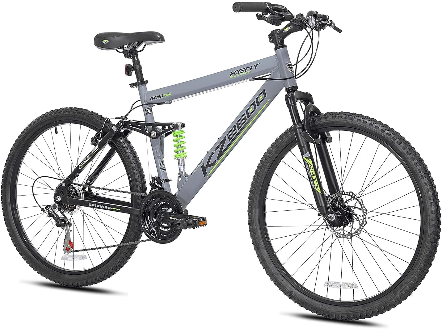 Kent 26" KZ2600 Full Suspension Mountain Bike, Grey, Men's : Buy Online ...