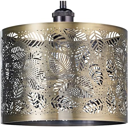Traditional Fern Leaf Designed Easy Fit Ceiling Pendant Light Shade in ...