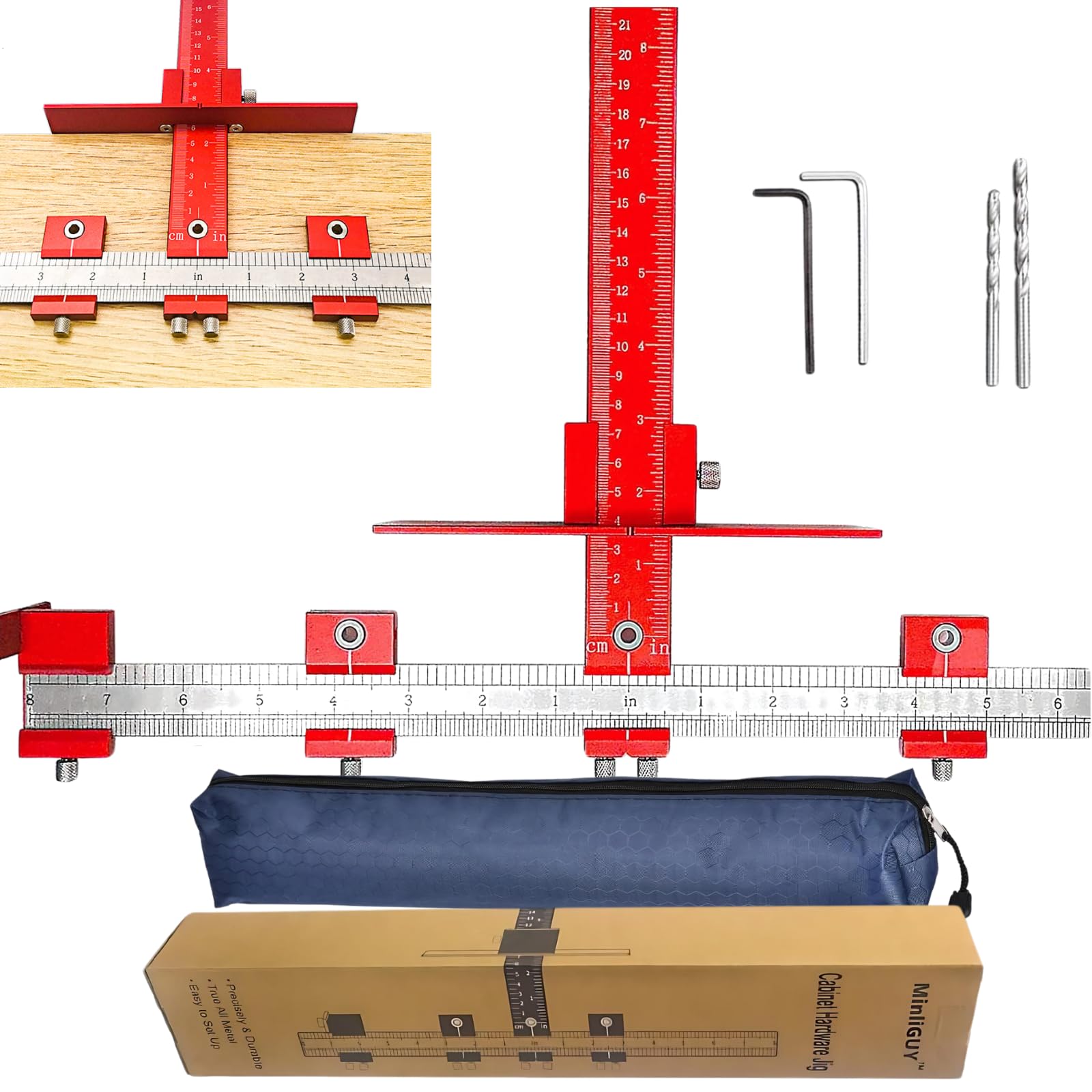 Snapklik.com : MinliGUY Cabinet Handle Jig, Hole Drilling Template For ...