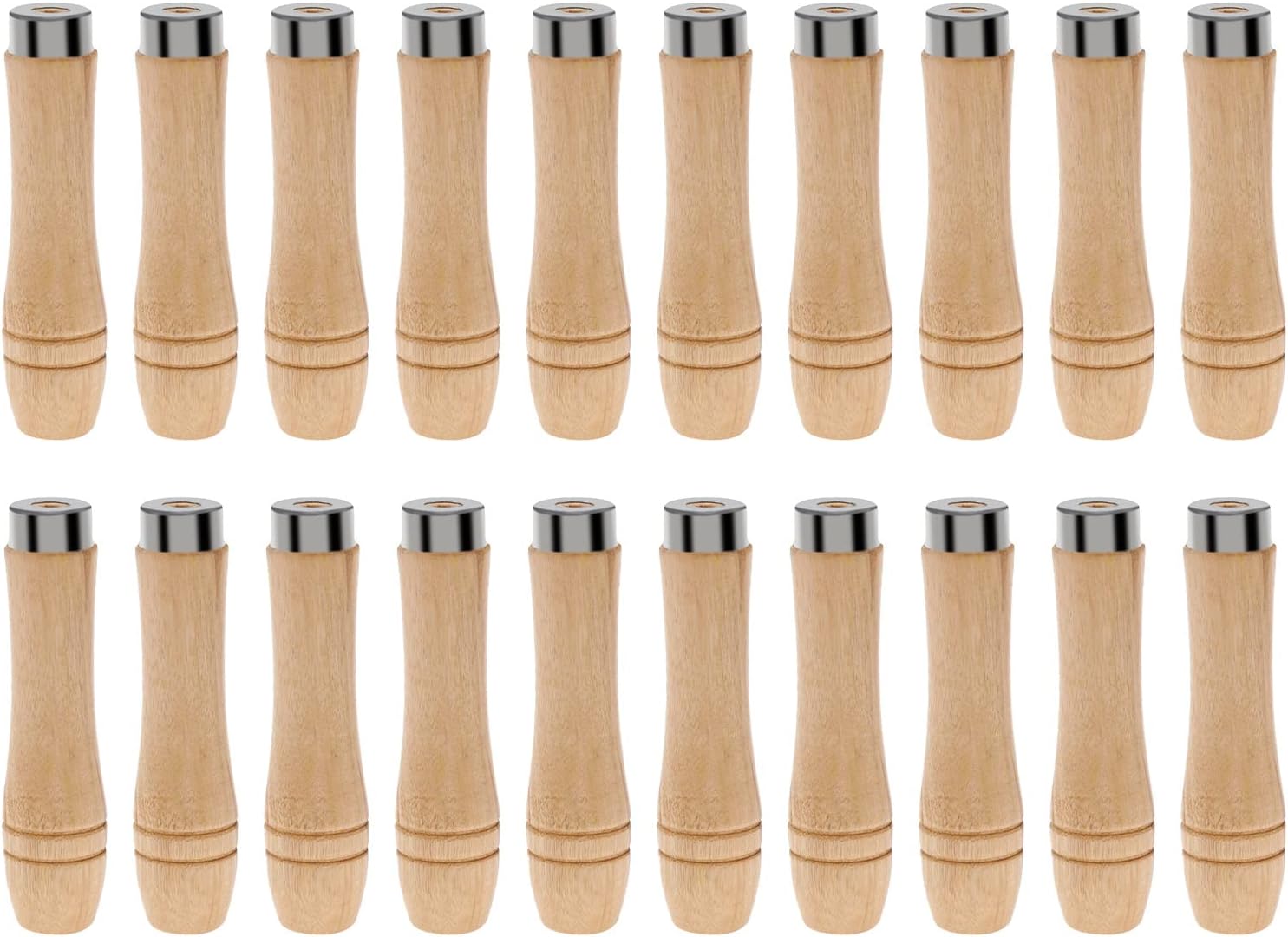 The Lord of the Tools 20Pcs Wooden File Handles with Metal Safety Rings ...