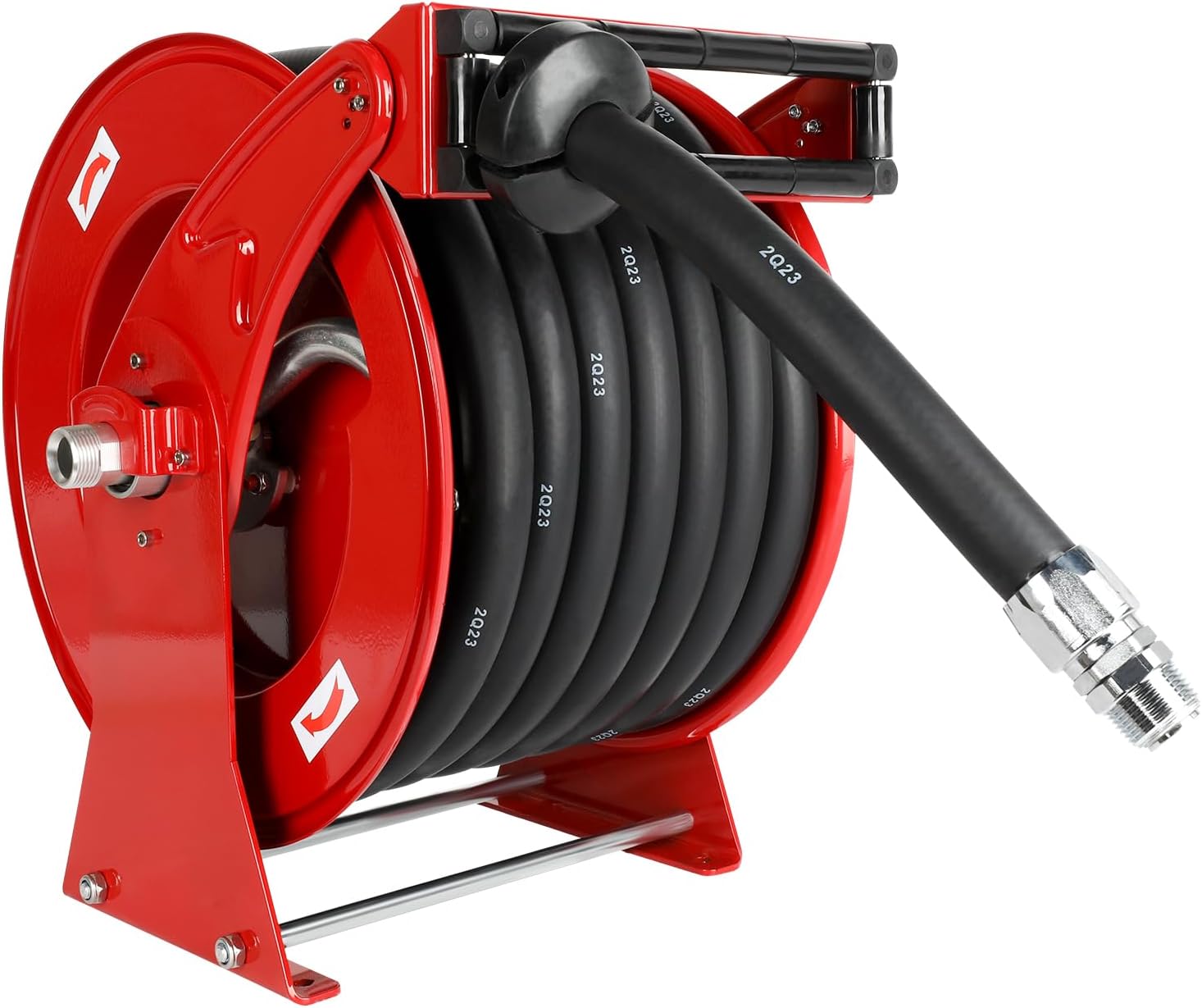 Fuel Diesel Hose Reel Retractable 3/8" x 10' with Fueling Nozzle,Auto ...