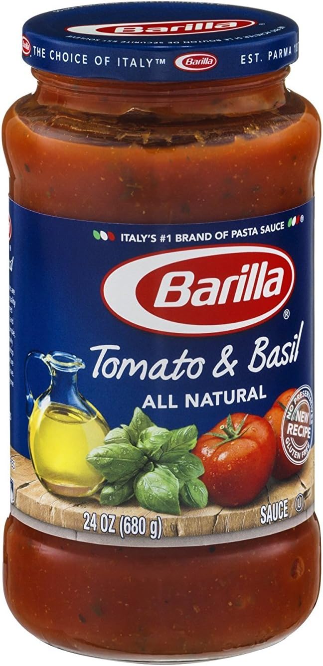 Amazon.com : Barilla Tomato & Basil All Natural Pasta Sauce 24 oz (Pack ...
