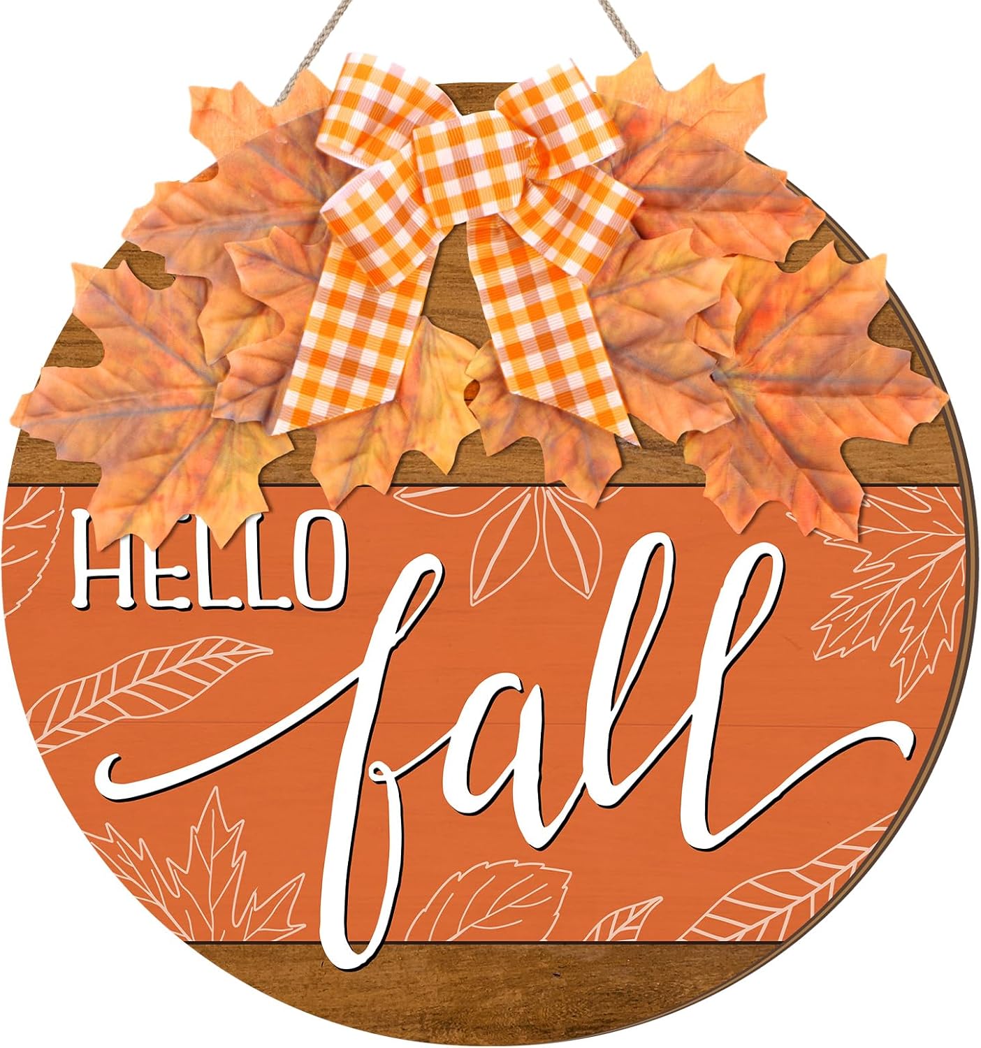 Amazon.com: Moucuny Hello Fall Football Sign for Front Door ...