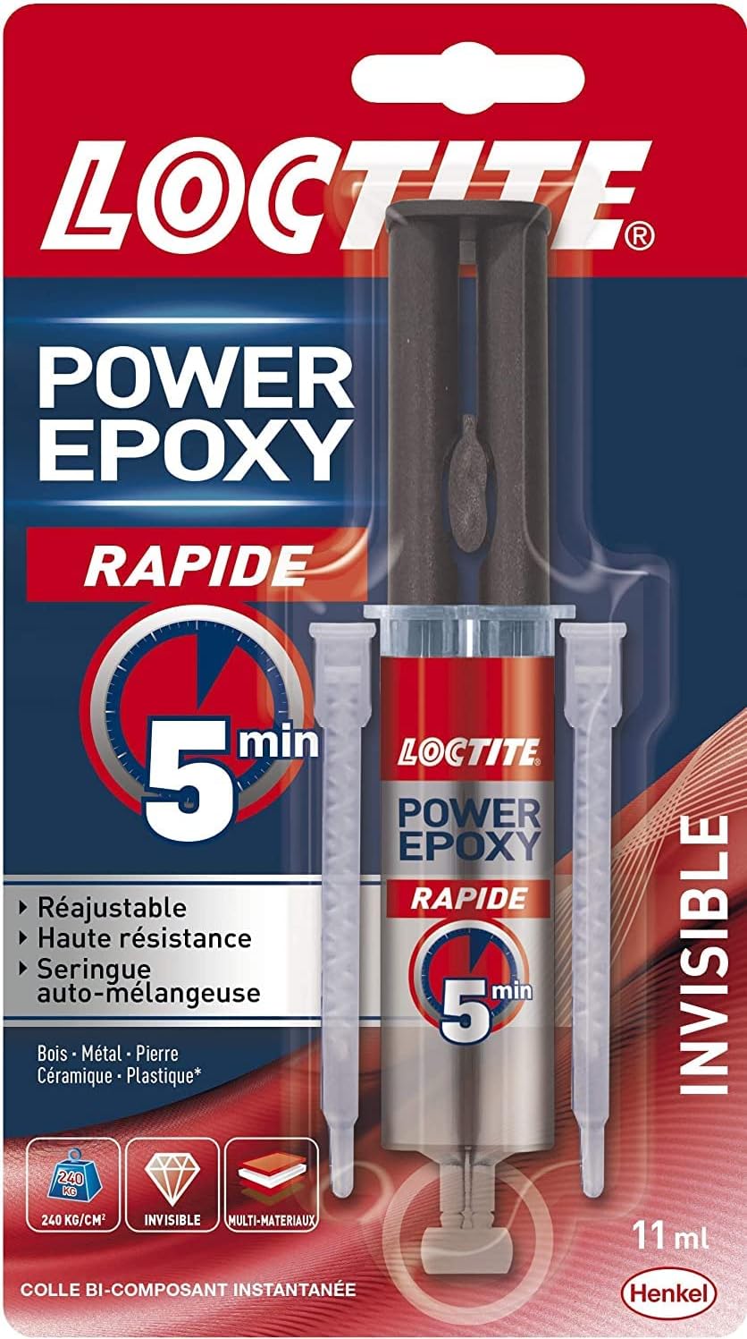 Loctite Colle Power Epoxy Rapide 5 Minutes 25 ml, Colle epoxy ...