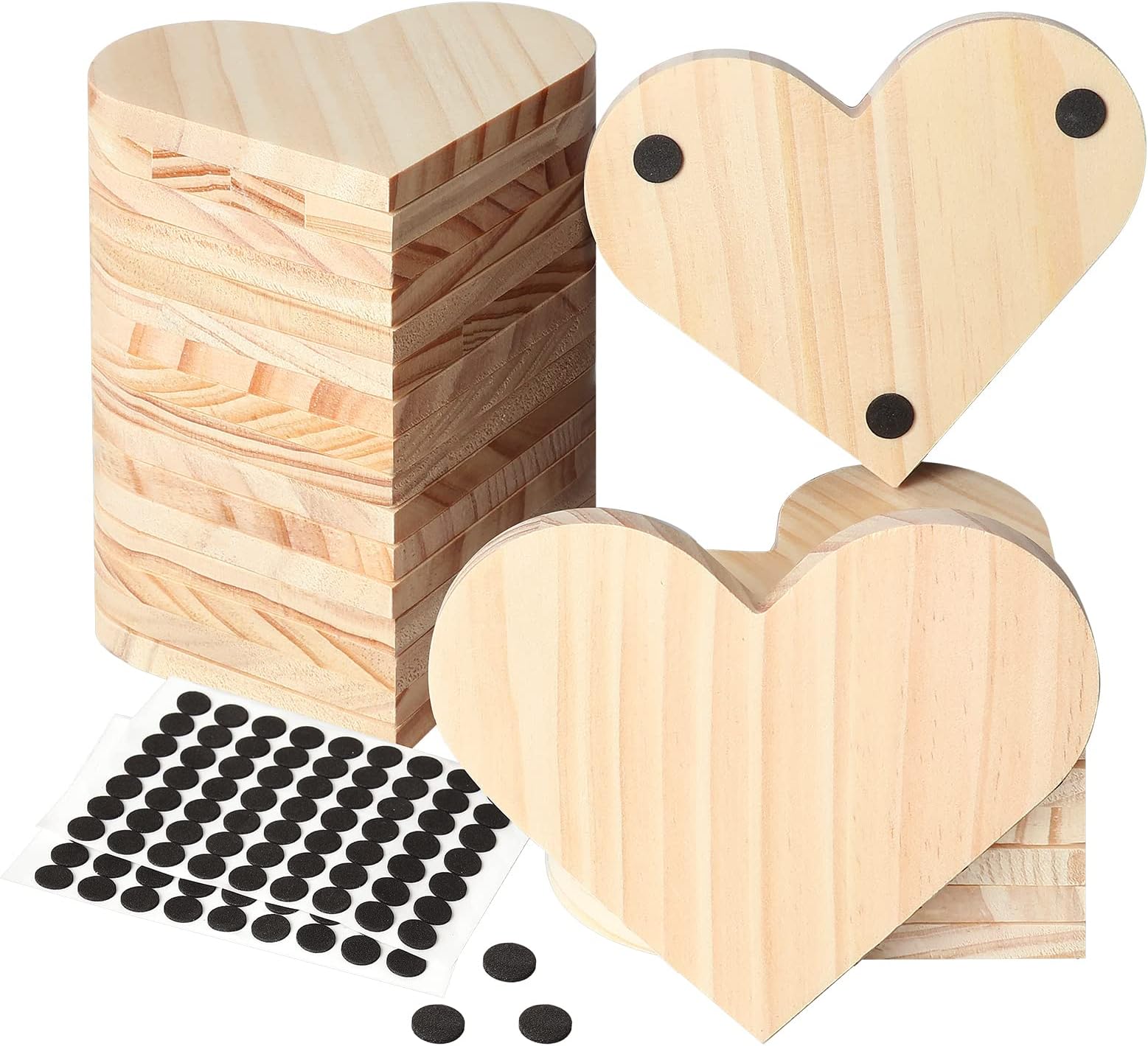 Amazon.com: 60 Pieces Unfinished Wood Coasters, GOH DODD 4 Inch Wooden ...