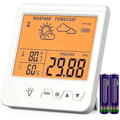 Amazon.com : Digital Barometer Ambient Weather Forecast Clock ...