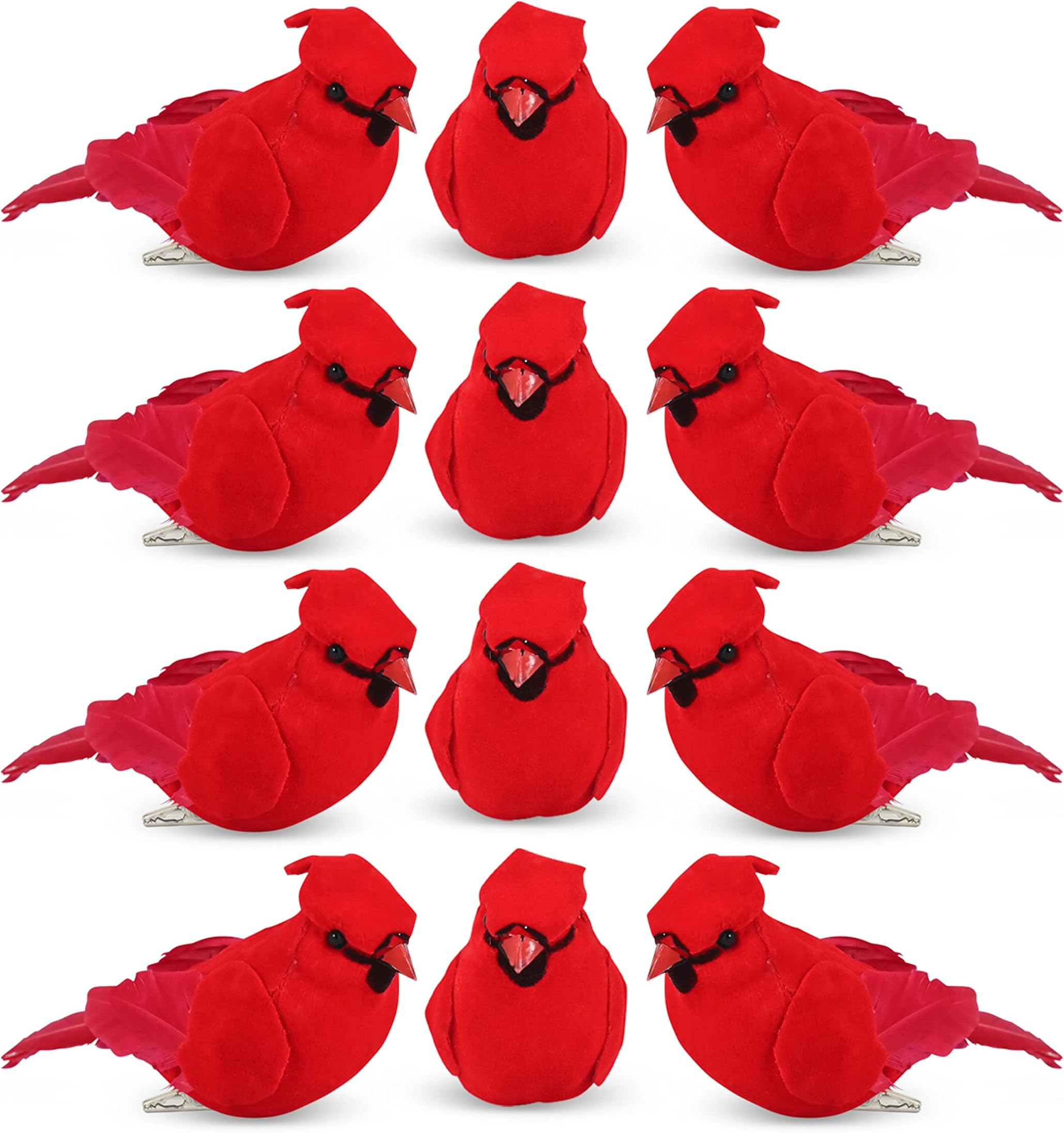 Amazon.com: Namalu 6 Pcs Christmas Cardinal Clip on Tree Ornaments Red ...