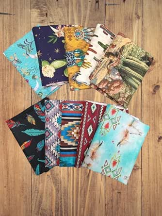 Amazon.com: 10 Fat Quarters - Southwestern Theme Cotton Assorted Fat ...