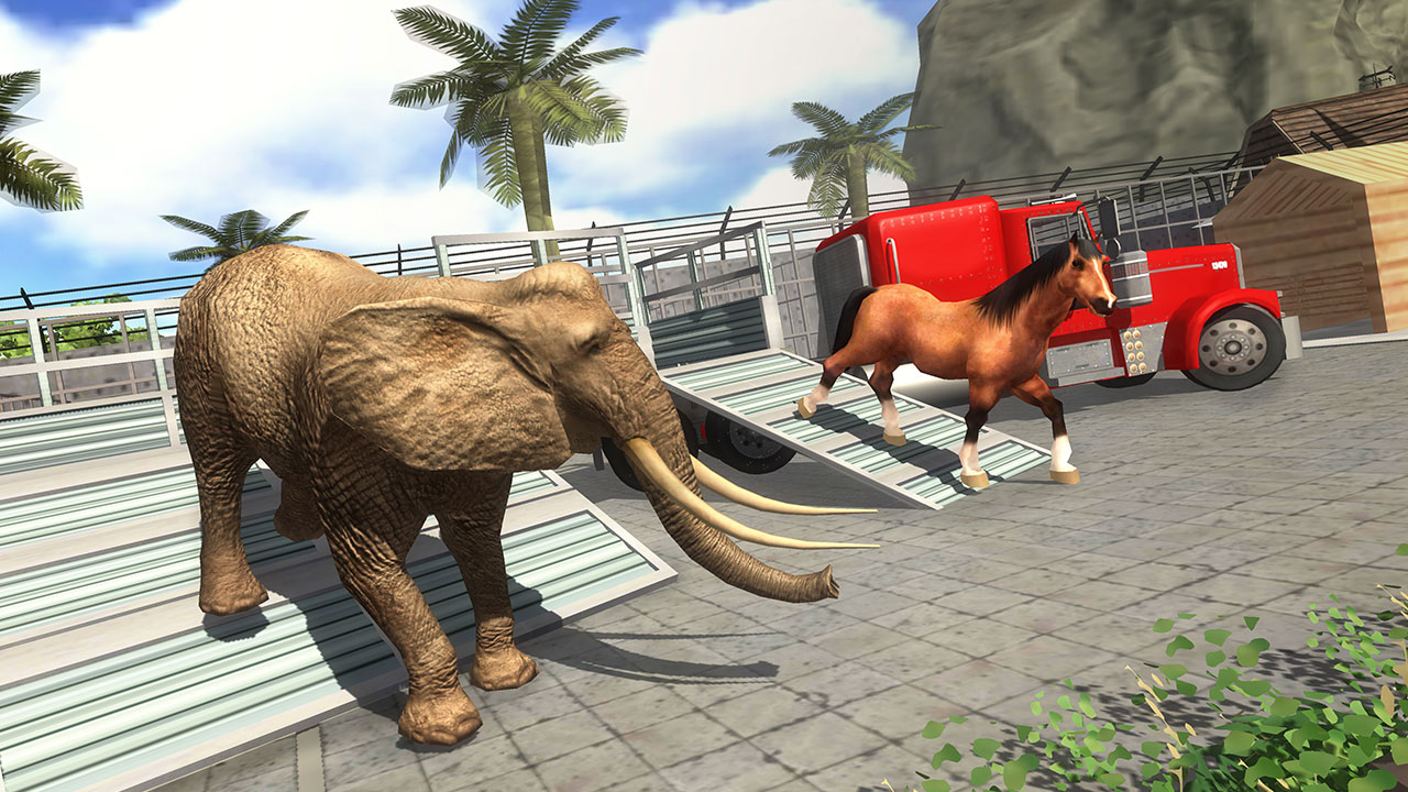 Zoo Animals Transporter Truck Driving Game: Parking Transporter Cargo ...