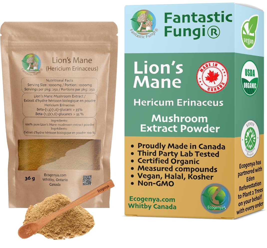Organic Lions Mane mushroom powder extract by Ecogenya - Proudly ...