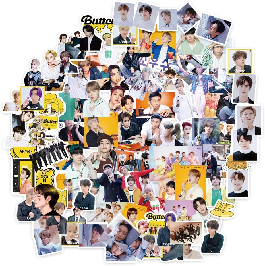 Amazon.com: BT Butter Stickers Cute VSCO Stickers for Water Bottles ...