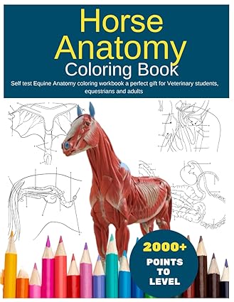 Amazon.com: Horse Anatomy Coloring Book for adults: Self test Equine ...