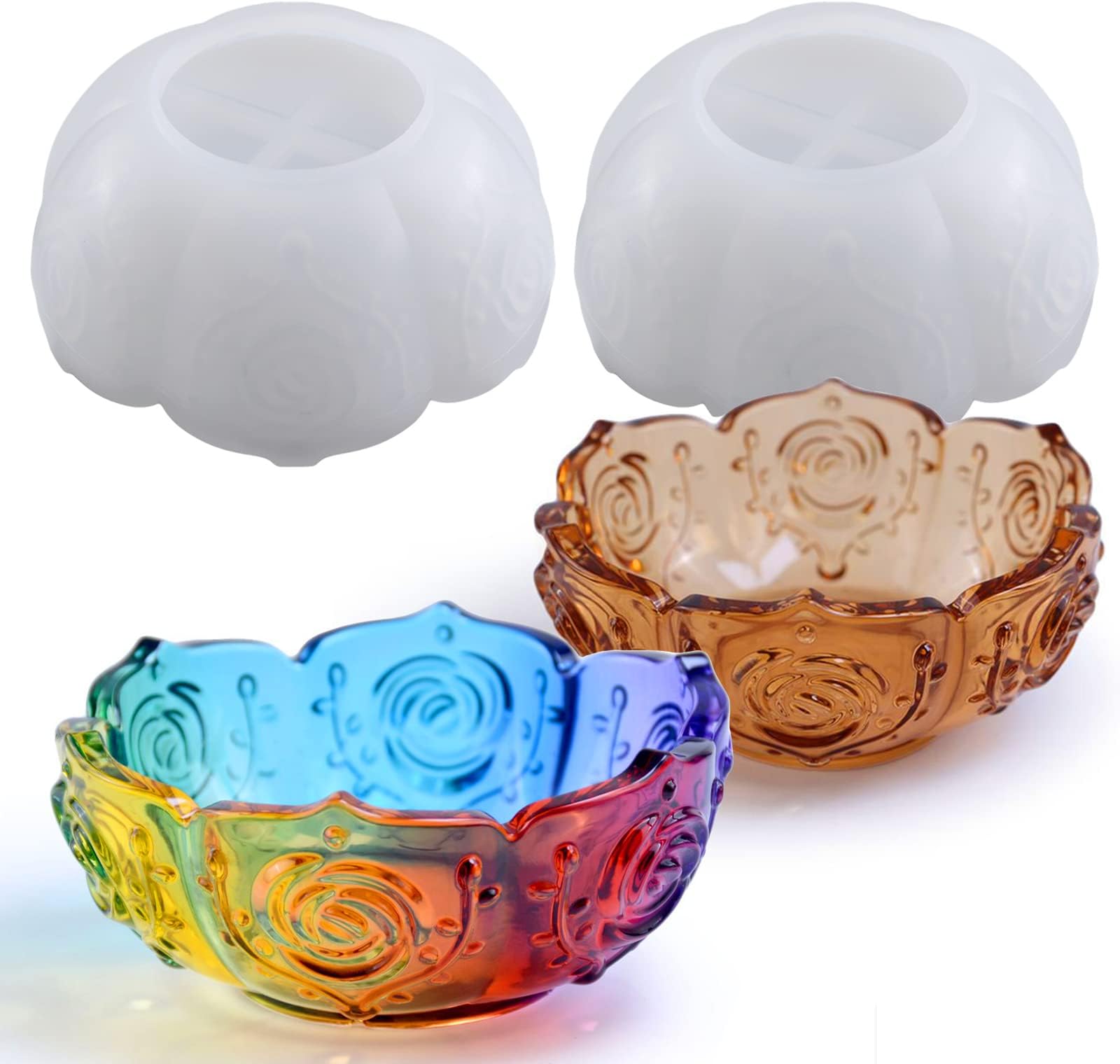 Amazon.com: Lotus Storage Bowl Silicone Mold Concrete Flower Pot ...