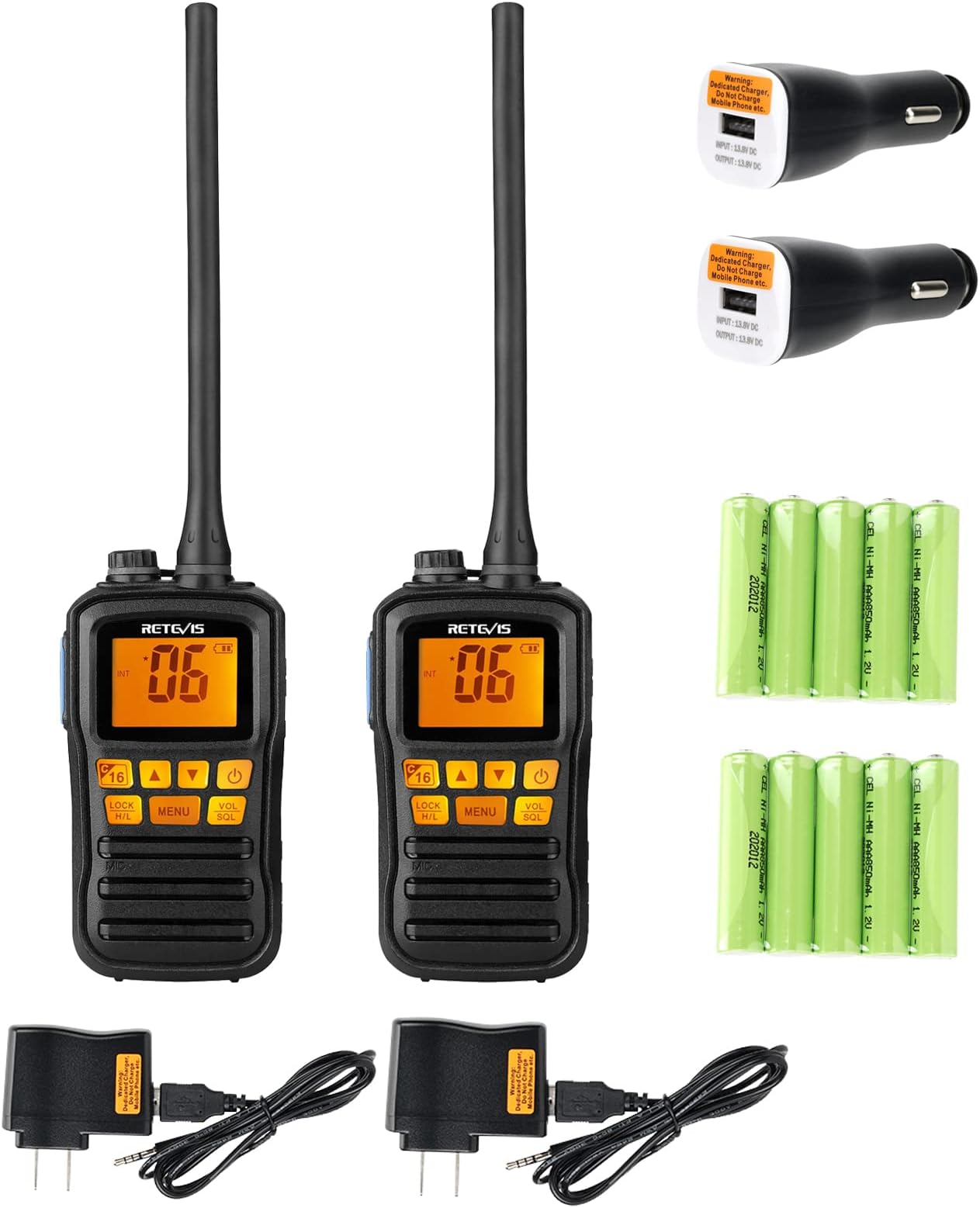 Retevis RM01 Marine Radio Handheld, 2 Way Radio Marine, IP67 Waterproof ...