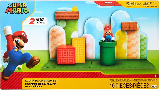 Nintendo Super Mario Acorn Plains 2.5” Figure Playset with Feature ...