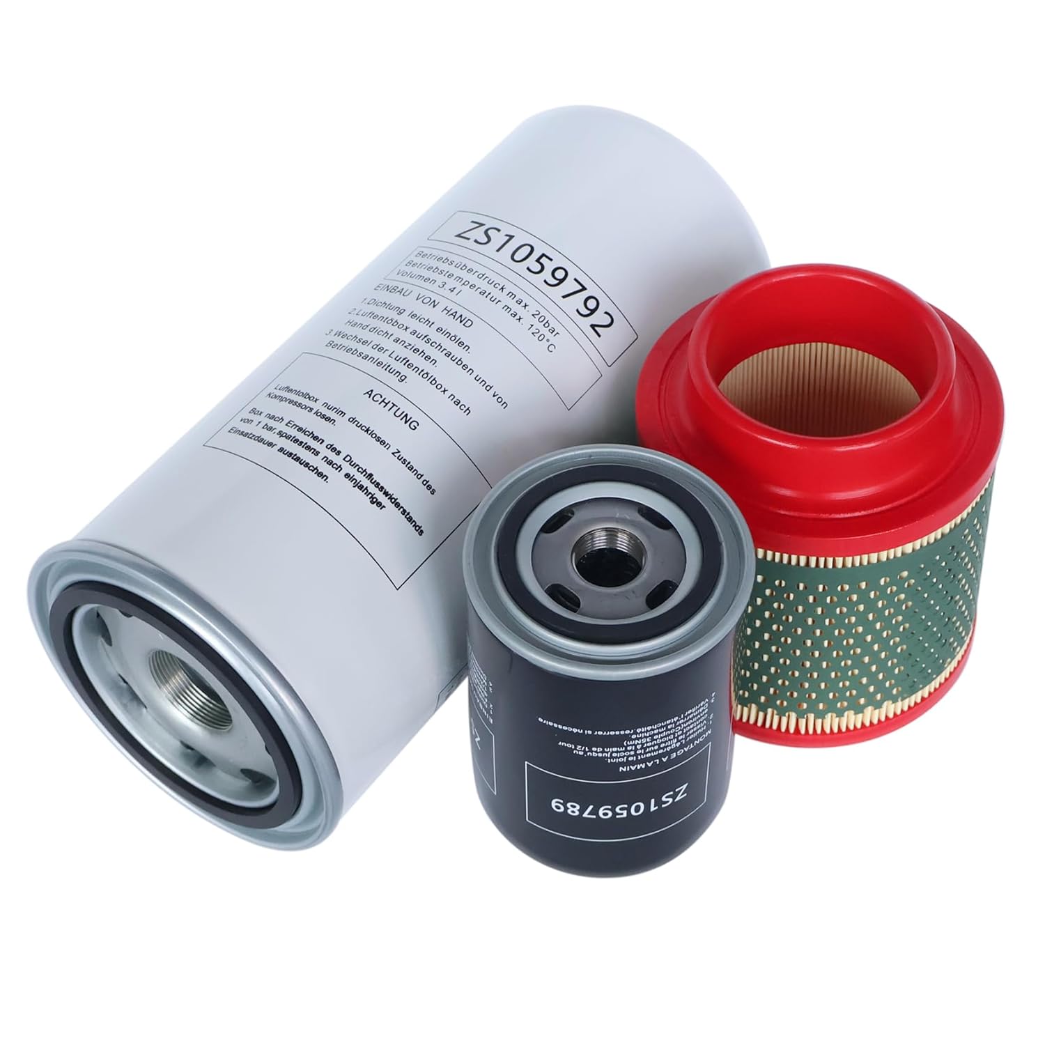 Filter Kit (ZS1059792 Air-Oil Separator + ZS1059789 Oil Filter ...