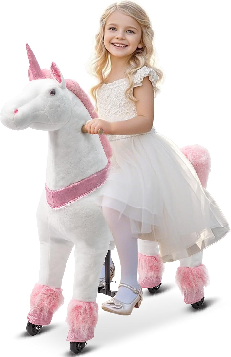 Ride on Unicorn, Cuoote Ride on Toys with Mechanical Walking Action ...