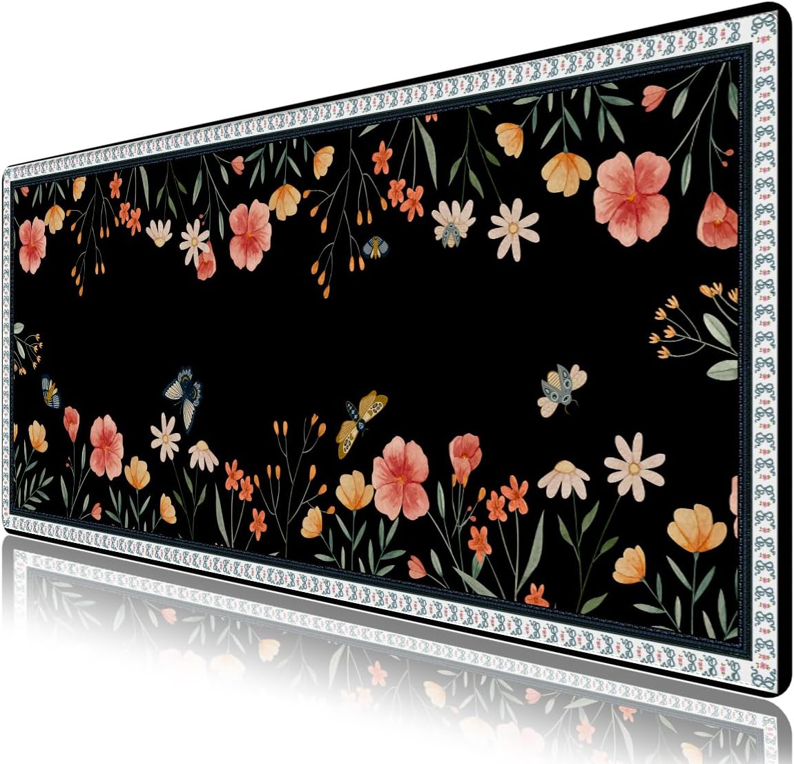 Amazon.com: AIMSA Black Desk Mat for Keyboard and Mouse, XL Mouse Pad ...